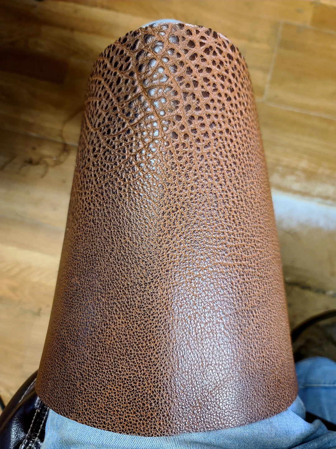 Buffalo Leg Pad, Flint Knapping – Danny Collins Custom Leather