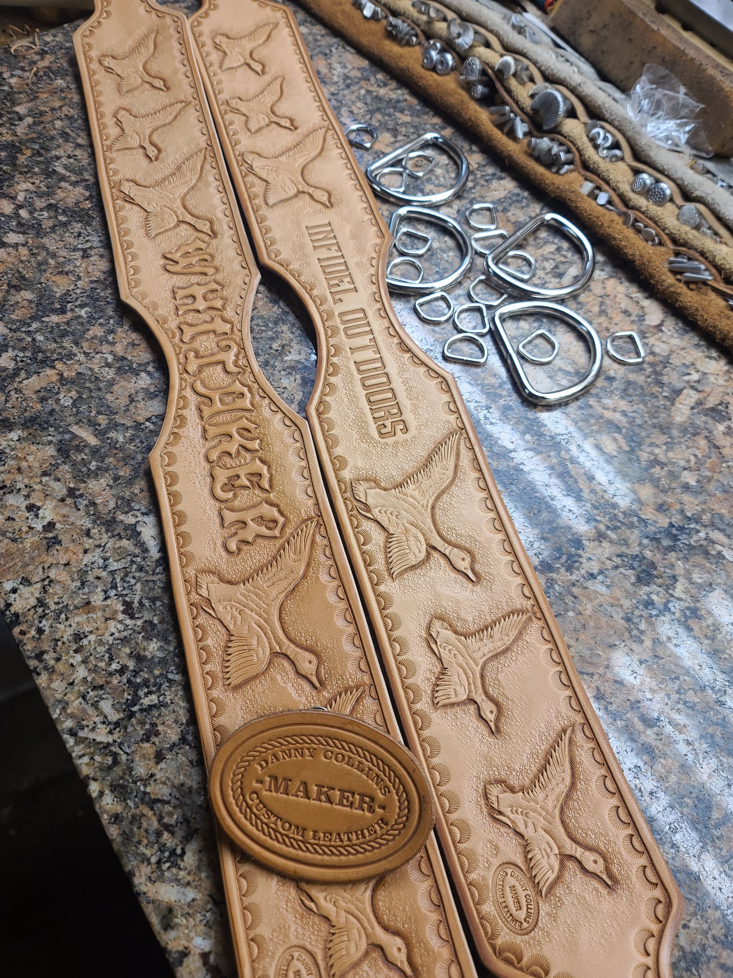 Custom Tooled Duck Lanyards / Game Strap – Danny Collins Custom Leather