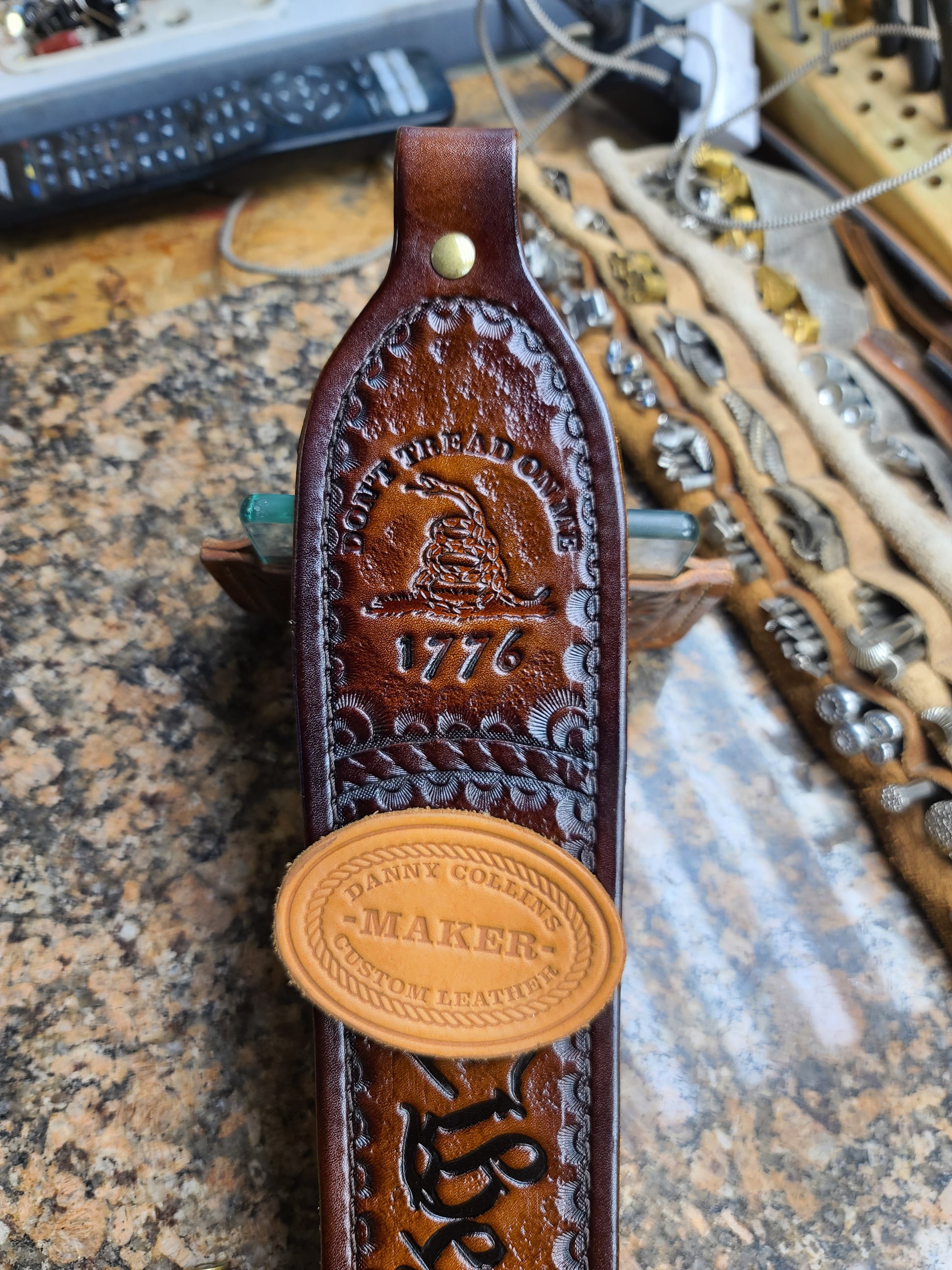 We The People Dont Tread On Me Rifle Sling – Danny Collins Custom Leather