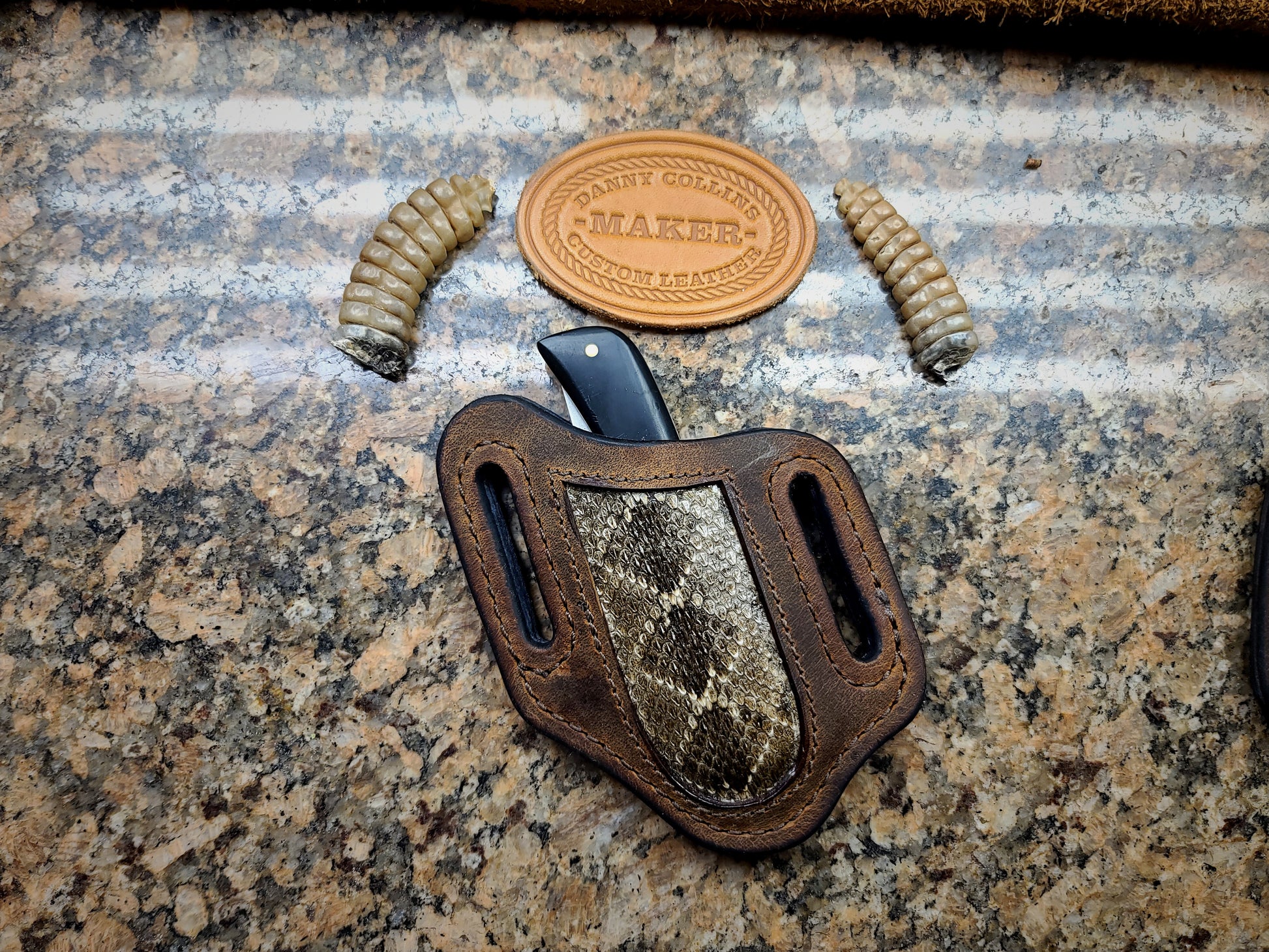 Buffalo Sheath With Rattlesnake Inlay, Case Sodbuster Sheath – Danny ...
