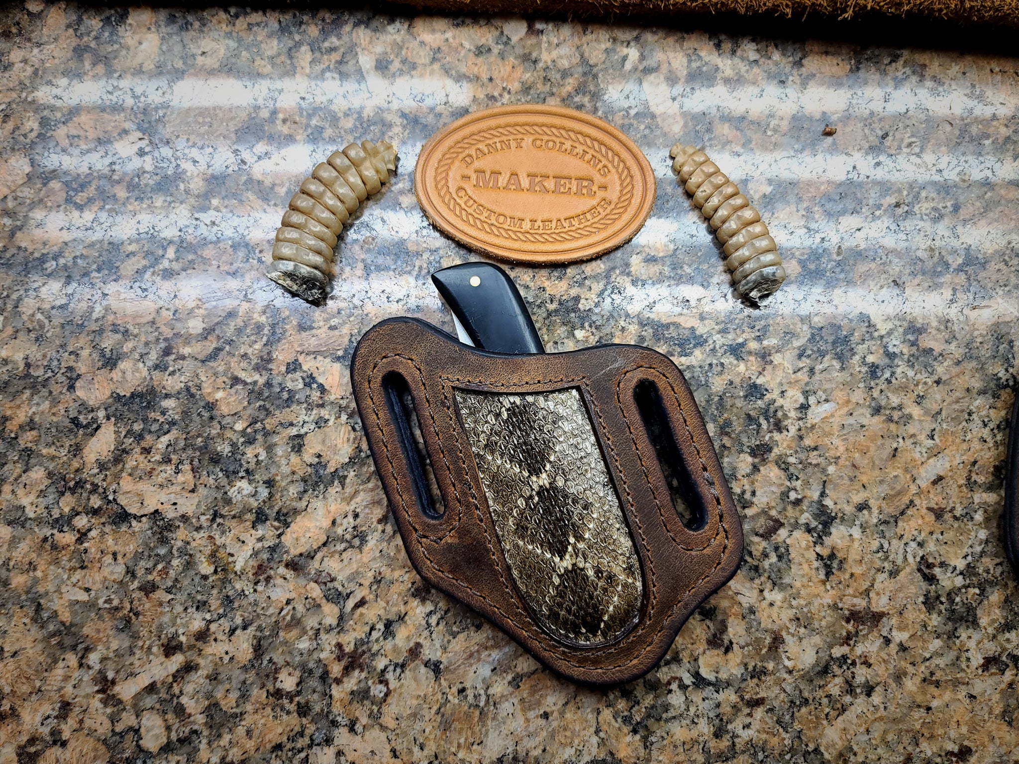 Buffalo Sheath With Rattlesnake Inlay, Case Sodbuster Sheath – Danny ...