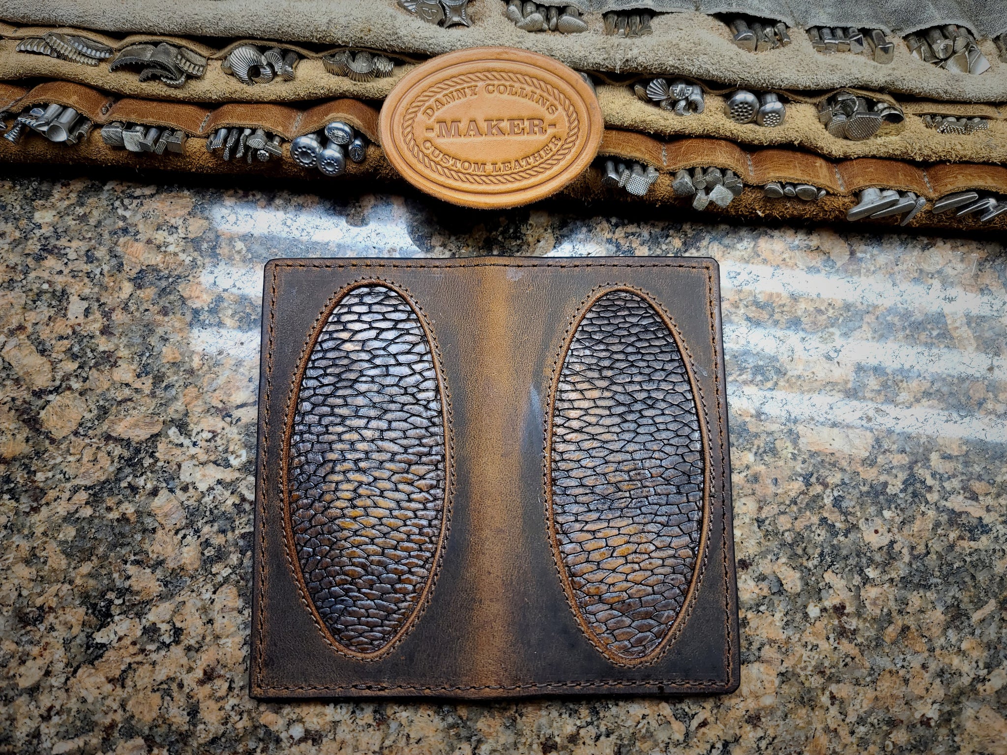 Beaver Tail Wallet with ID, Leather bifold wallet – Danny Collins ...