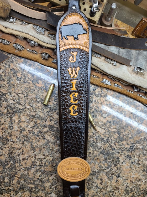 Personalized Leather Rifle Slings – Danny Collins Custom Leather