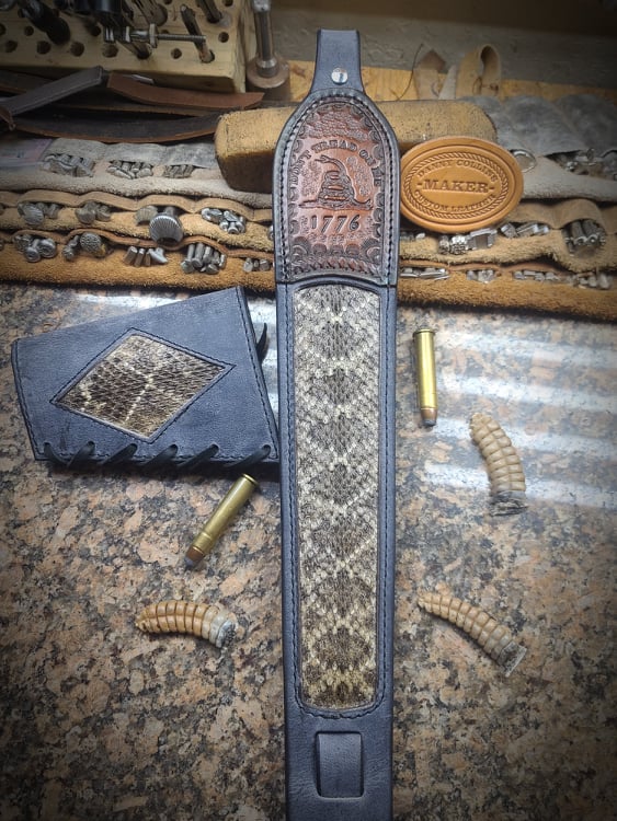 Buffalo Don't Tread On Me Rifle Sling with Rattlesnake Inlay – Danny ...