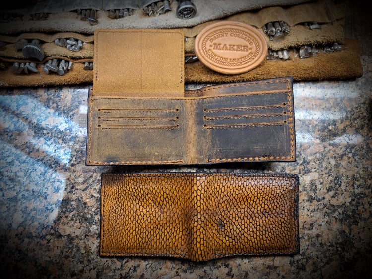 Beaver Tail Wallet with ID, Leather bifold wallet – Danny Collins ...