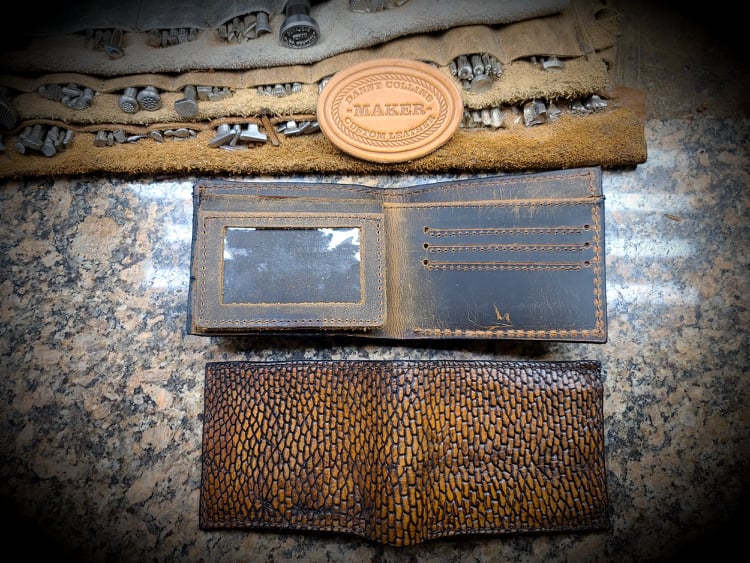 Beaver Tail Wallet with ID, Leather bifold wallet – Danny Collins ...