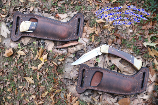Buck 112 sheath, Buffalo leather Knife Sheath, Horizontal Knife Sheath ...